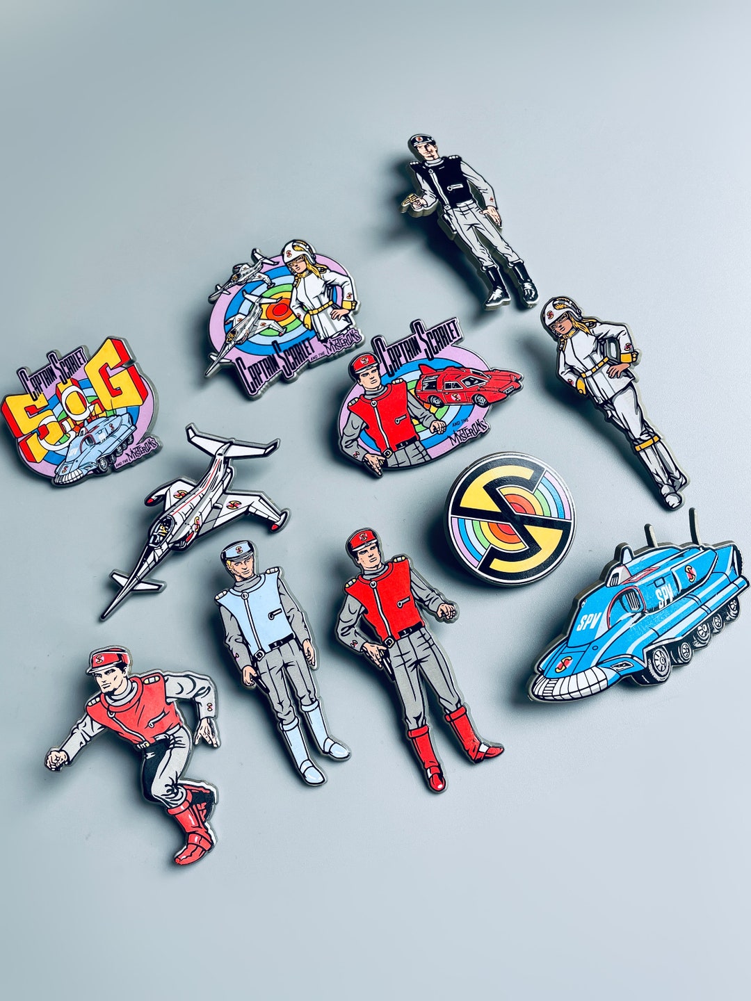 Captain Scarlet Vintage Pin Badges, CHOOSE YOUR OWN, Captain Scarlet ...