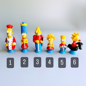 Simspsons 3D Chess Pieces, Simpsons Small Knight Figures, 90'S Simpsons ...