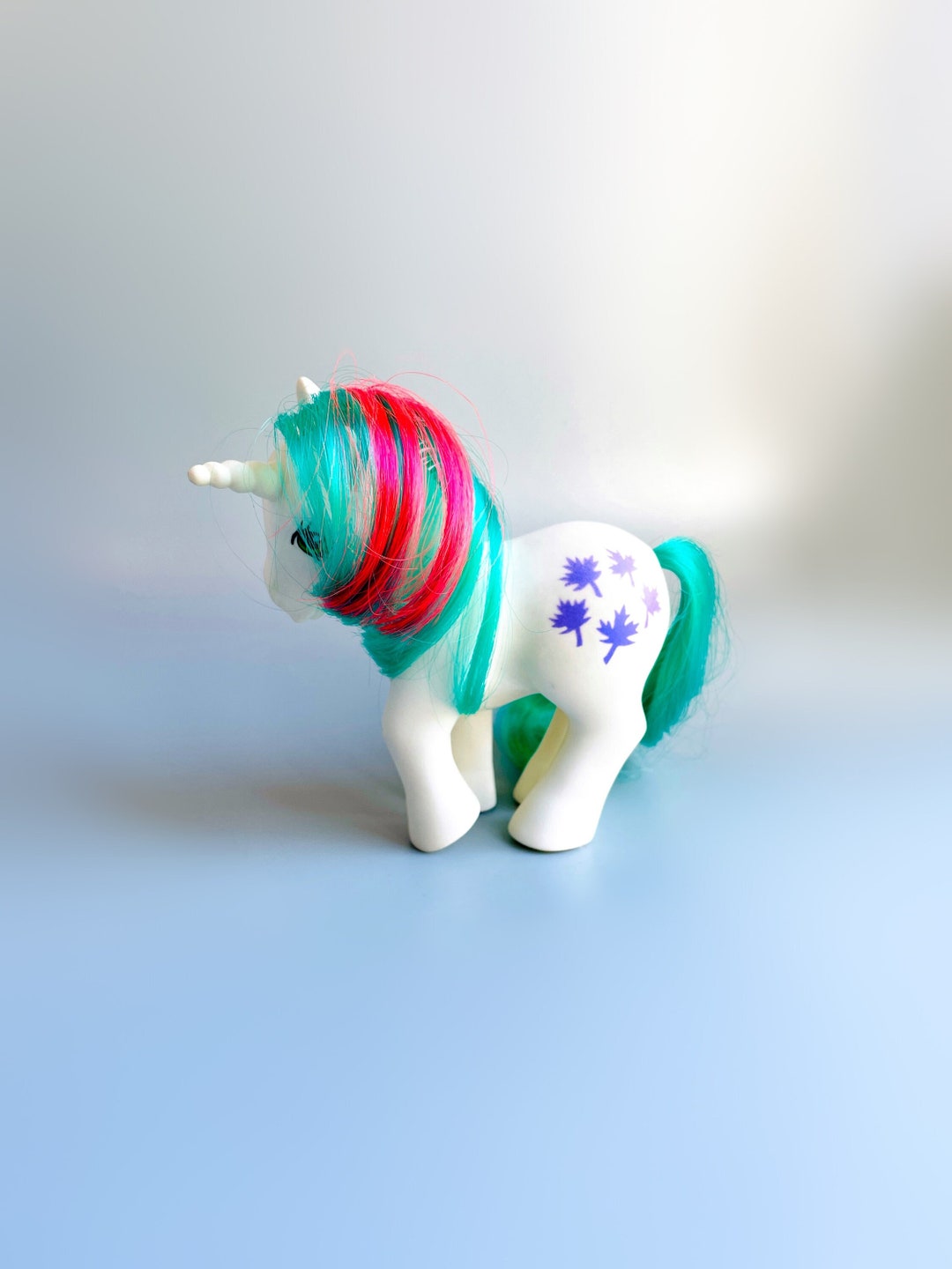 G1 My Little Pony Gusty, 80’s Original MLP White Maple Leaf Unicorn ...