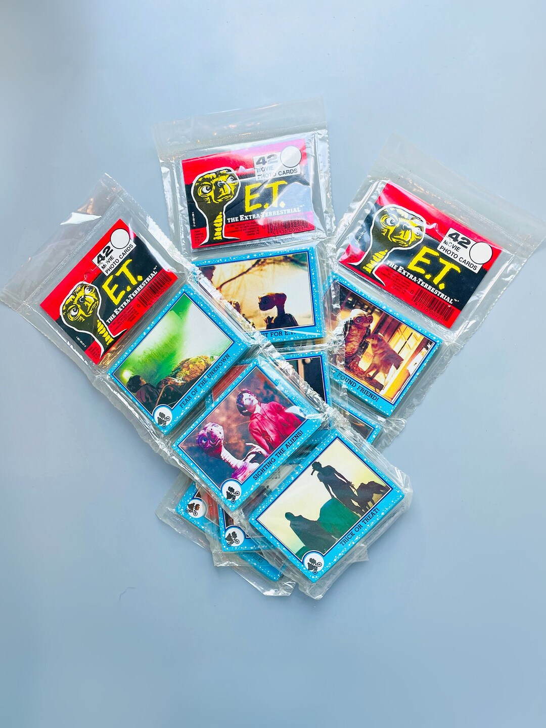 E.T. Movie Photo Cards Rack Pack SEALED 42 Cards, Vintage 80'S E T ...