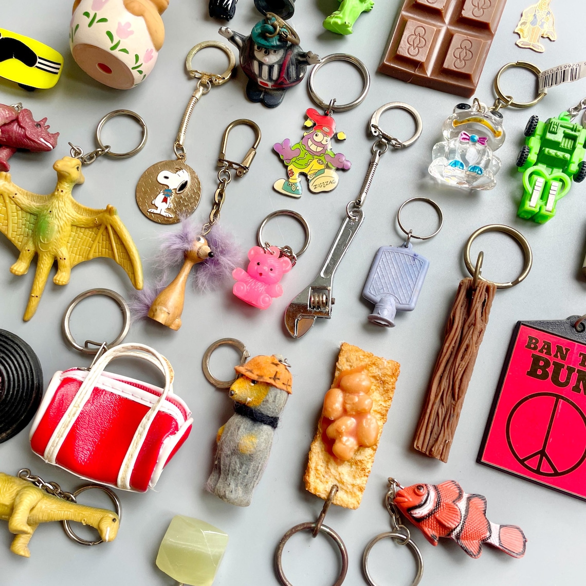 90’s Keychains- CHOOSE YOUR OWN- Nostalgic Keyrings, Novelty Food 80's ...