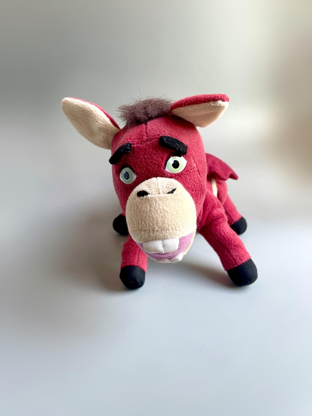 Shrek 2 Dronkey Vintage Plush, Dragon Donkey Offspring Baby Red Dronkey ...