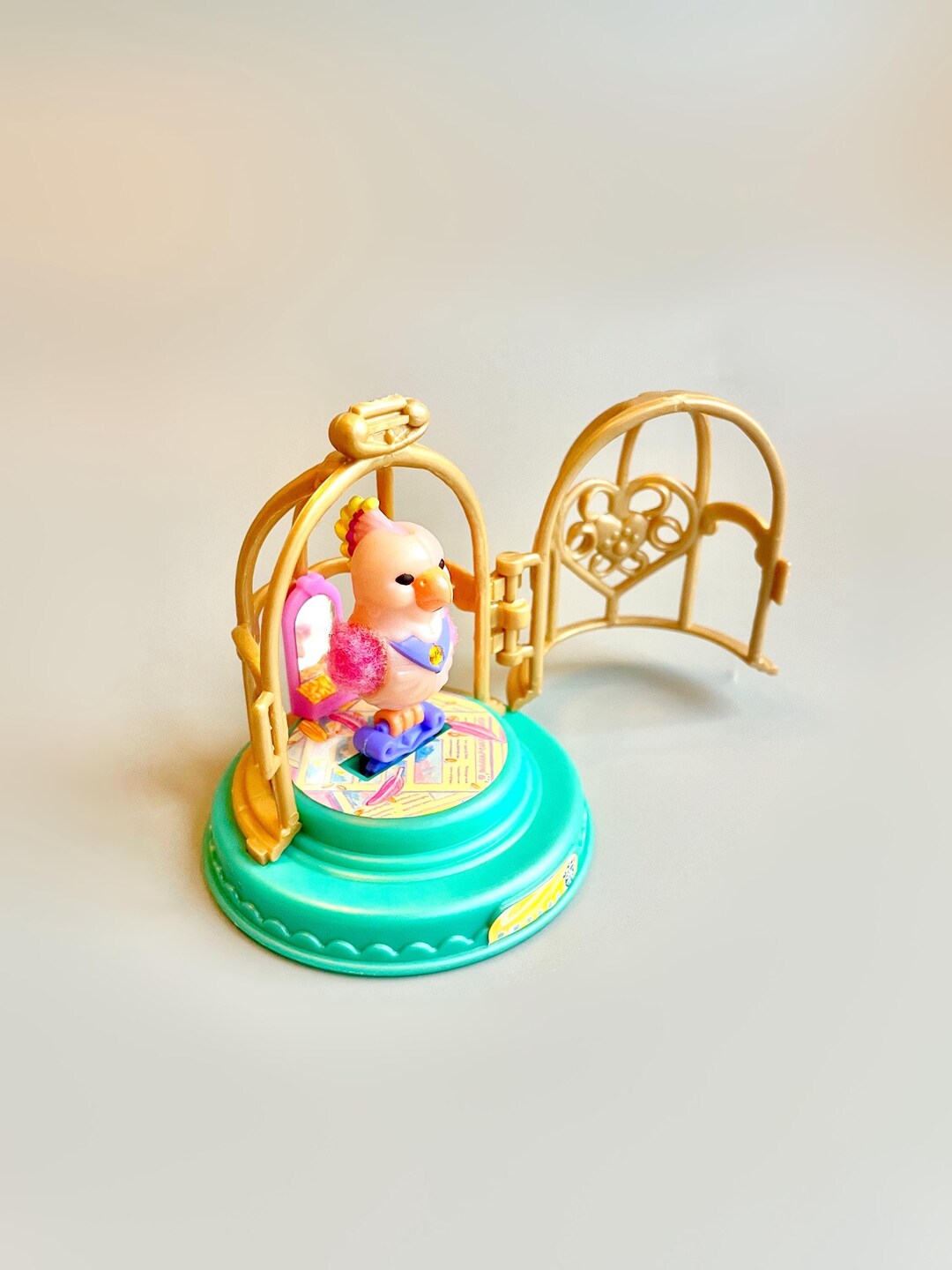 Vintage Kenner Littlest Pet Shop Proud Crested Cockatiel, Guilded Cage ...