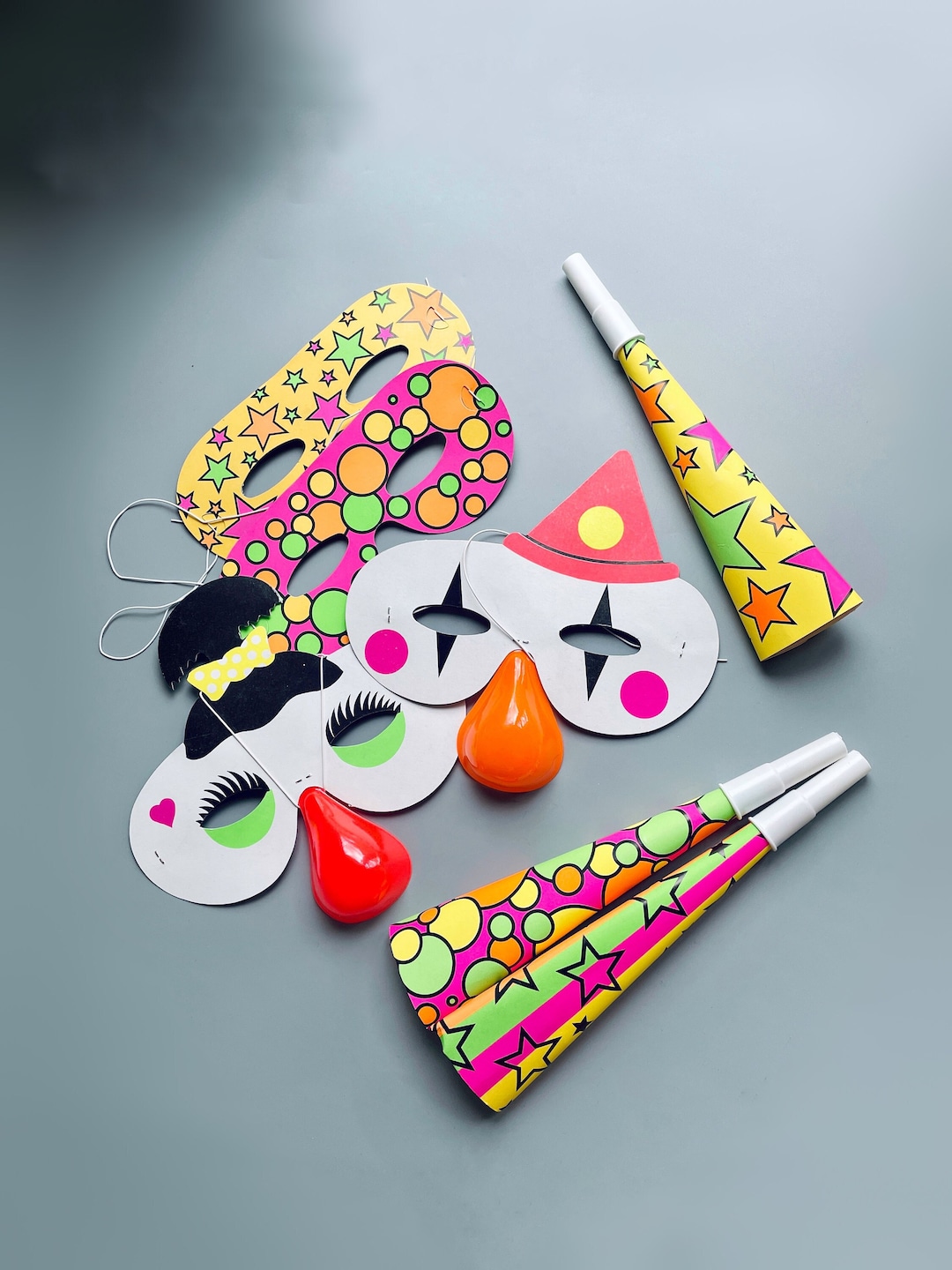 90's Kids Party Supplies, CHOOSE YOUR OWN, Vintage Party Wear, Neon ...