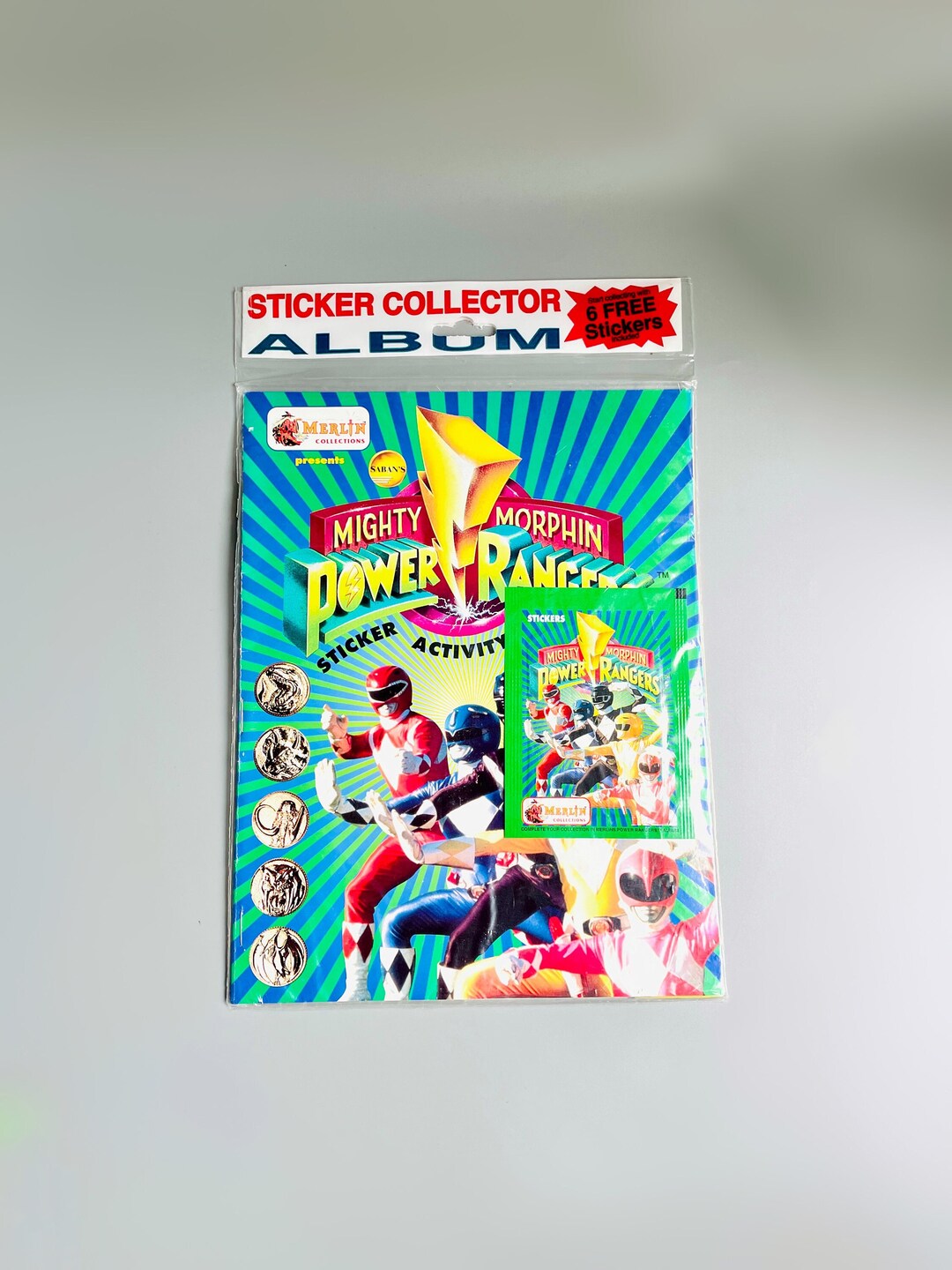 90's Power Rangers Sticker Album and Stickers, Mighty Morphin Power ...