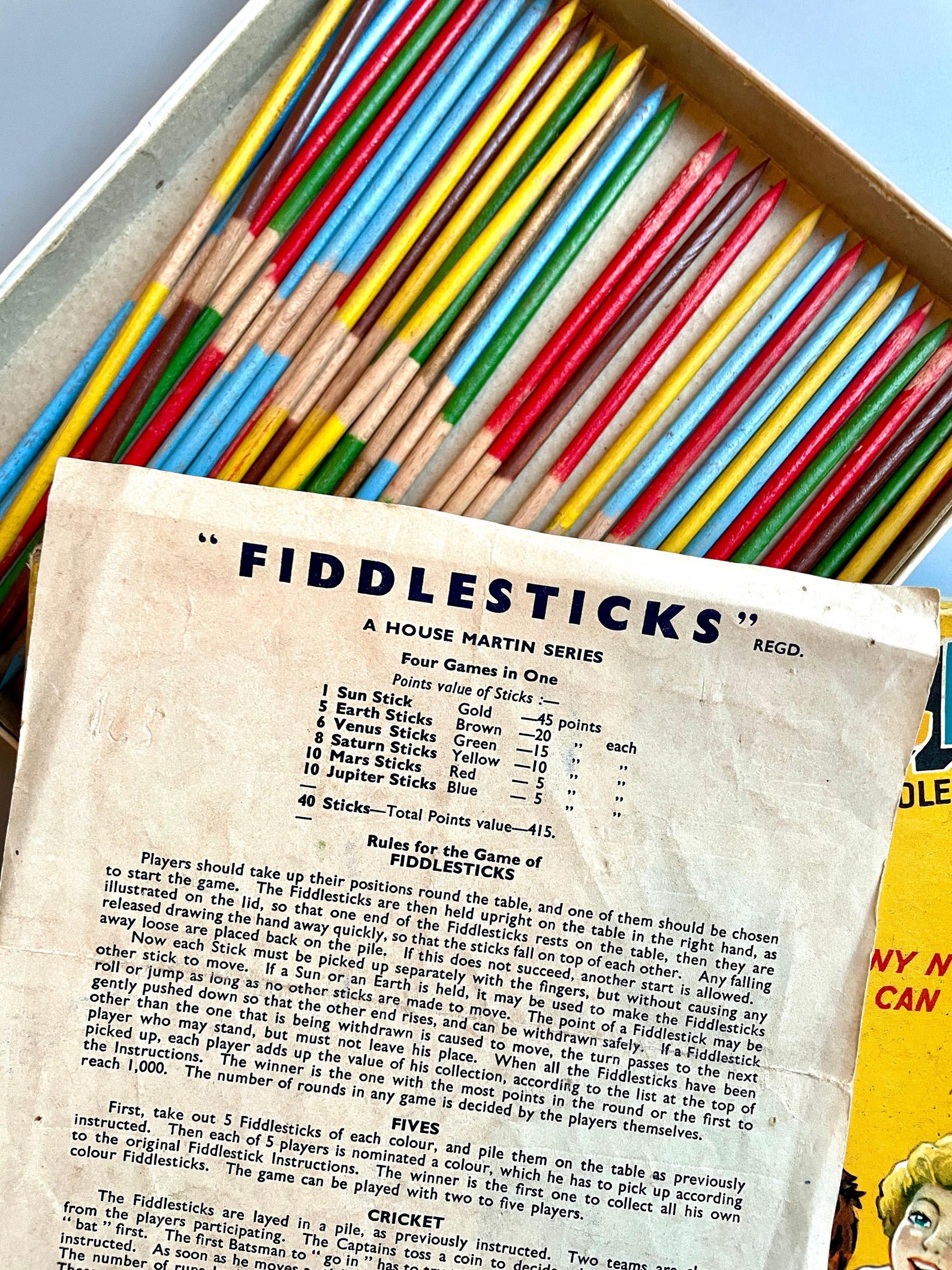 Fiddlesticks Vintage Game, House-martin Vintage Family Game Pick up ...