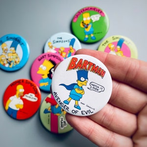 The Simpsons Vintage Button Badges, CHOOSE YOUR OWN, 90's the Simpsons ...