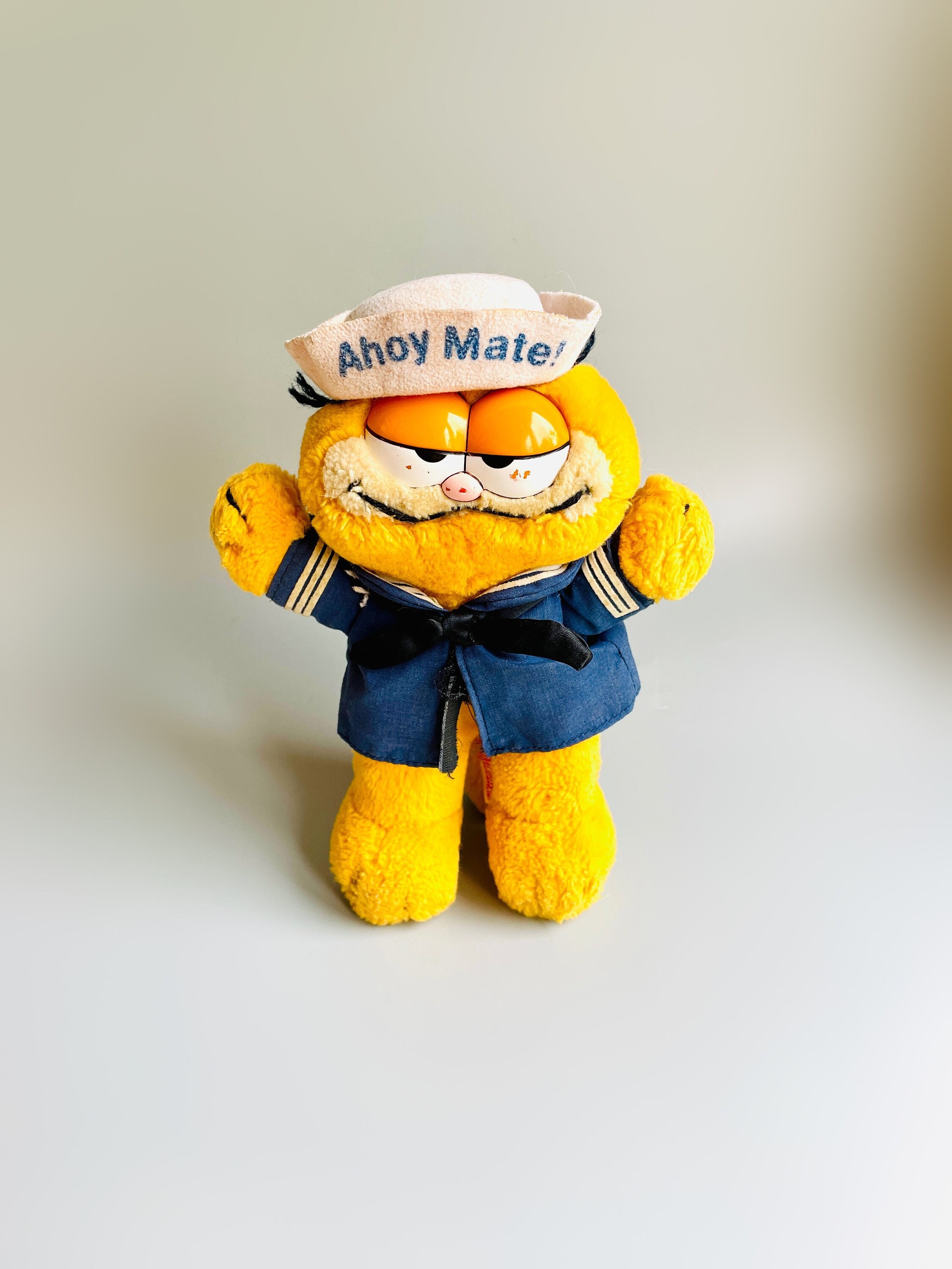 Vintage Garfield Plush Dakin 80's Ahoy Mate Sailor Garfield Plush ...