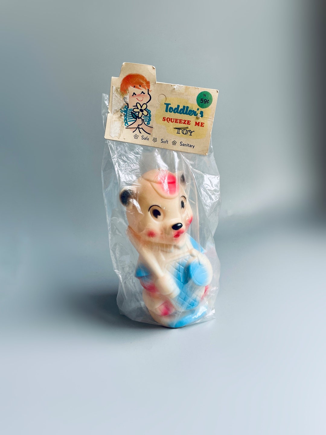 Vintage Rubber Panda Squeak Toy, Kitsch Toy, Reliance Products Corp ...