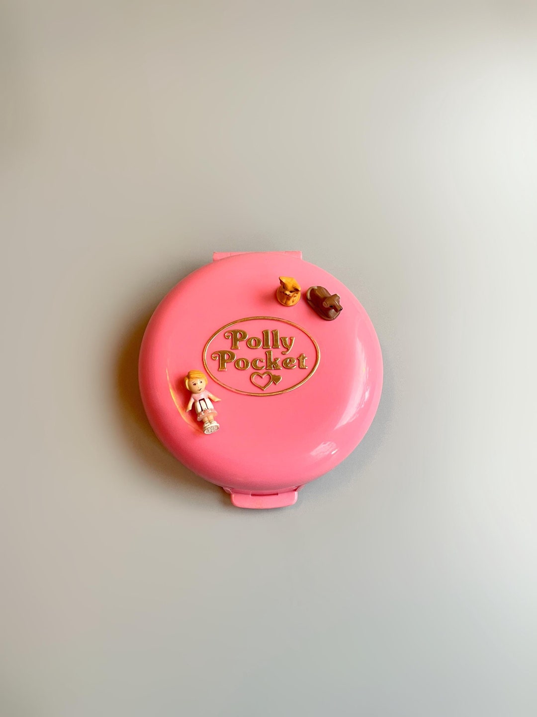 Polly Pocket Buttons Animal Hospital COMPLETE 90'S Polly Pocket Round ...