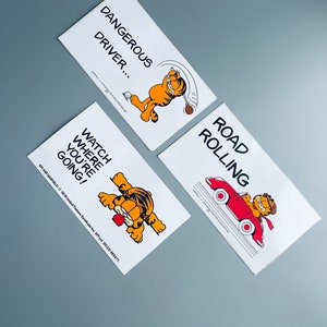 Vintage Garfield Bumper Stickers, CHOOSE YOUR OWN Garfield Car Stickers ...