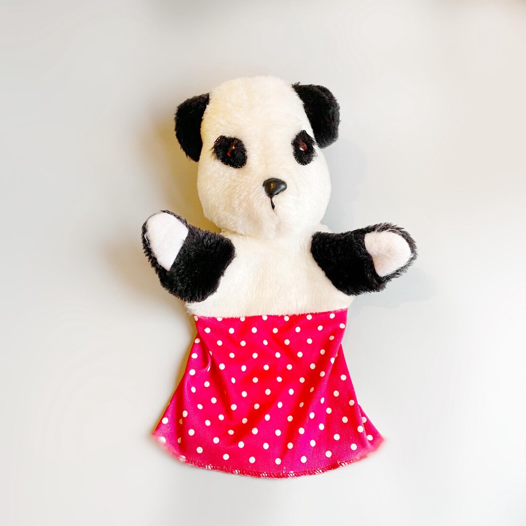 Soo Sooty Sweep Hand Puppet, Soo Panda Bear Plush Hand Puppet, Vintage ...