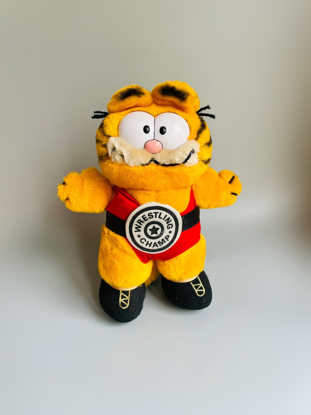 Vintage Garfield Plush Dakin 80's Garfield Wrestling Champ, Garfield ...