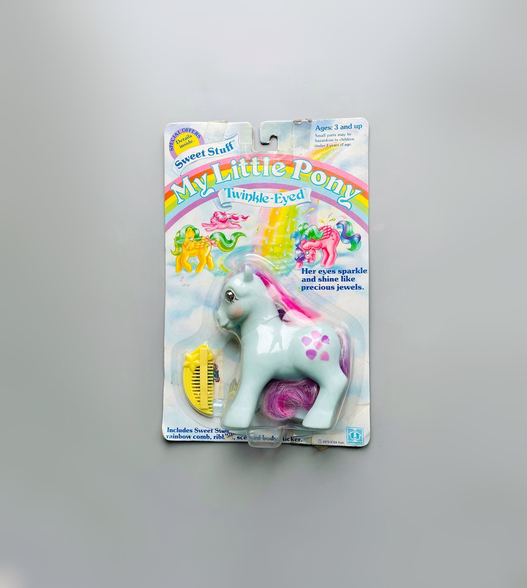 My Little Pony Twinkle Eyed Sweet Stuff on Card, My Little Pony G1 ...