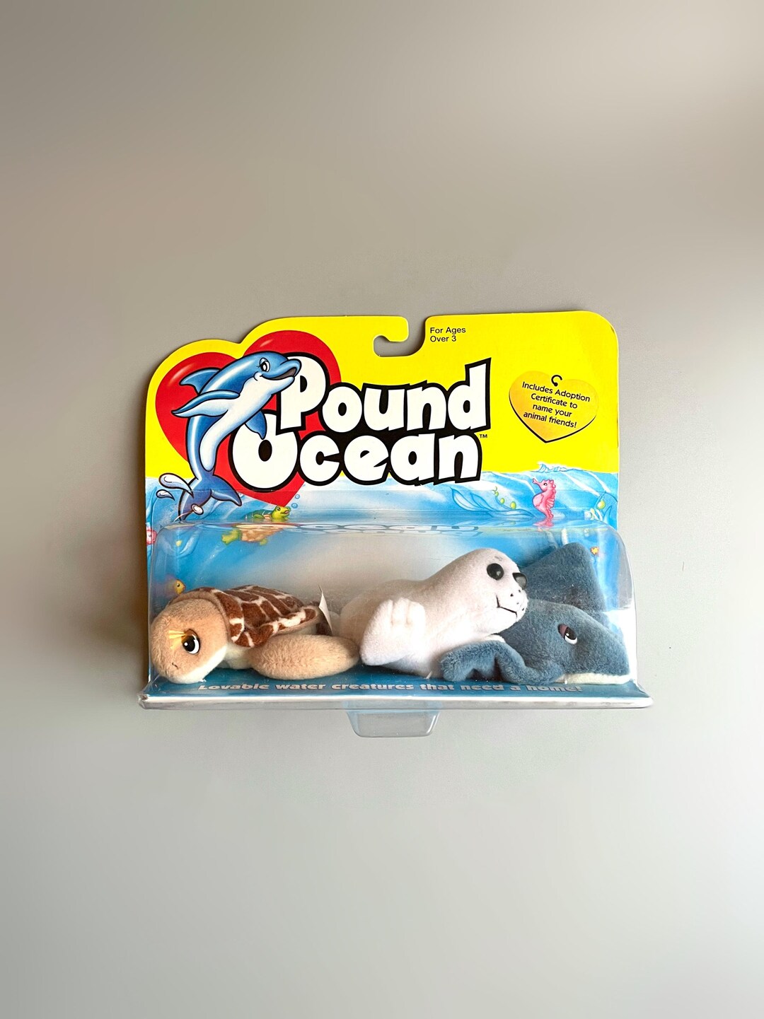 Pound Ocean Plush, Pound Puppies Ocean Animals NOS Vintage Carded Mini ...
