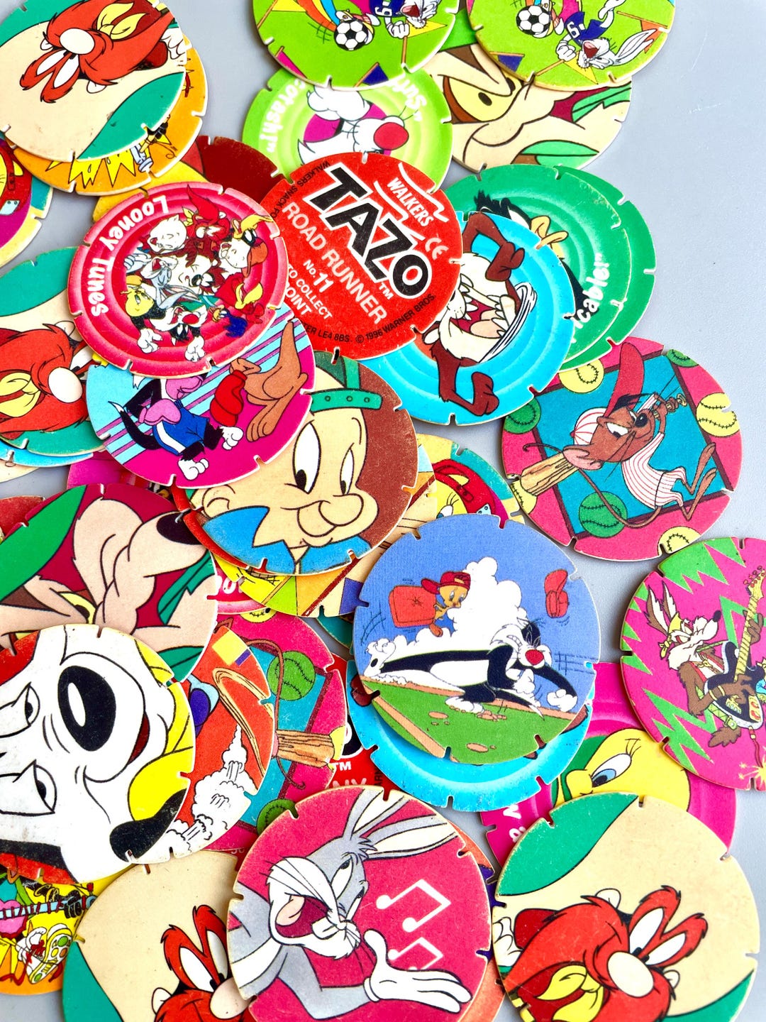 90's Tazos Lucky Dip, Vintage Pogs Looney Tunes Tazos, 90's Walkers ...
