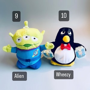 Toy Story 2 Star Bean Plush, CHOOSE YOUR OWN, Toy Story 2, Lenny Wheezy ...