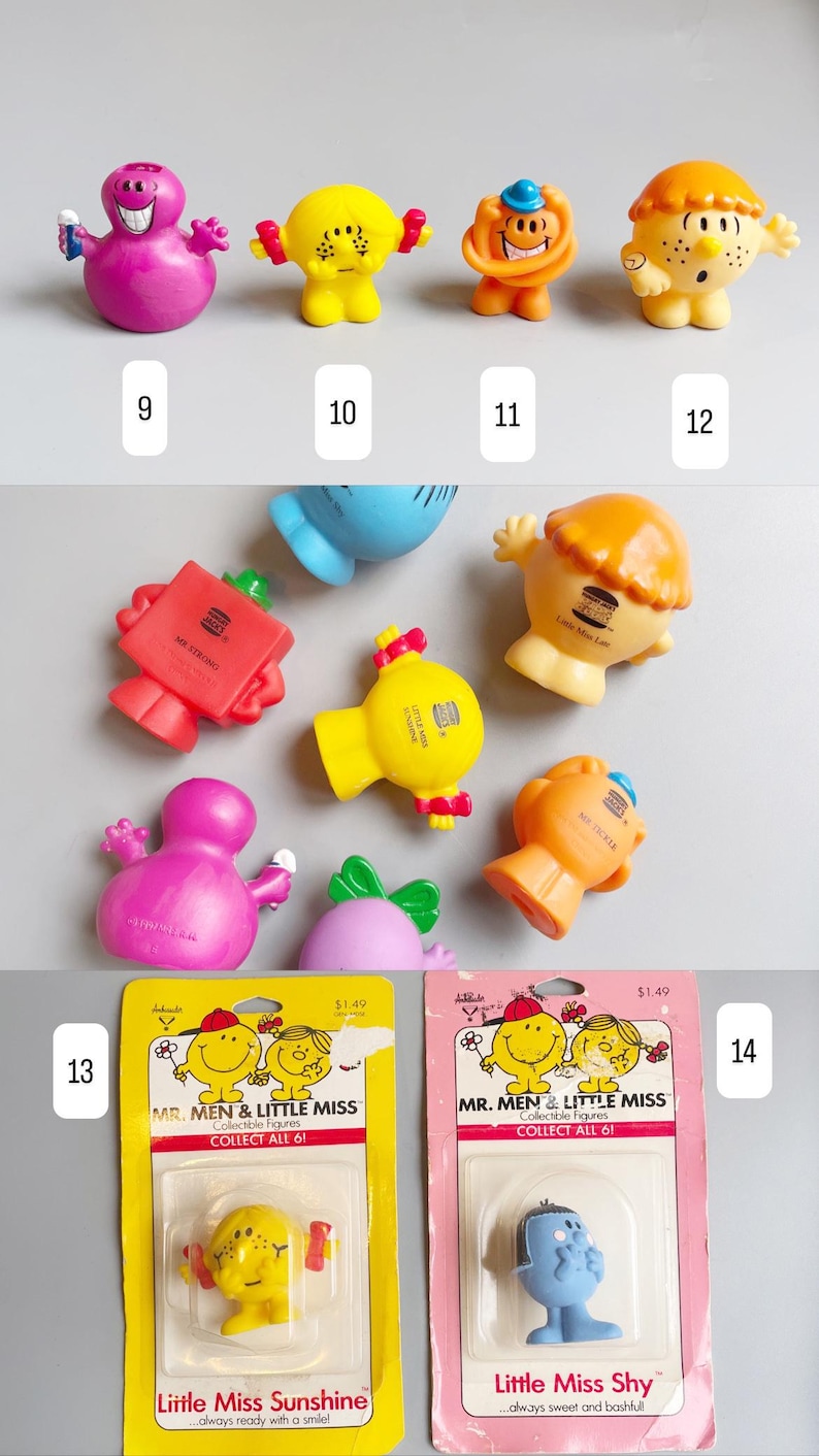 Mr Men Figurines, CHOOSE YOUR OWN 90's Retro Mr Men Figures, Hungry ...