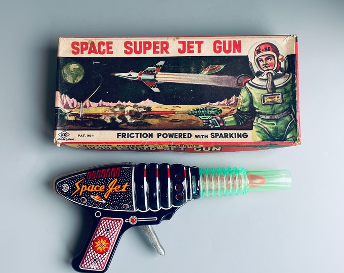 Space Super Jet Gun 1960's Friction Powered Ray Gun, KO Toys Japan ...