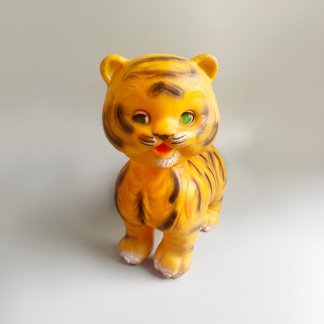Edward Mobley Stripes Tiger Arrow Rubber, Vintage Tiger Squeak Toy 50's ...