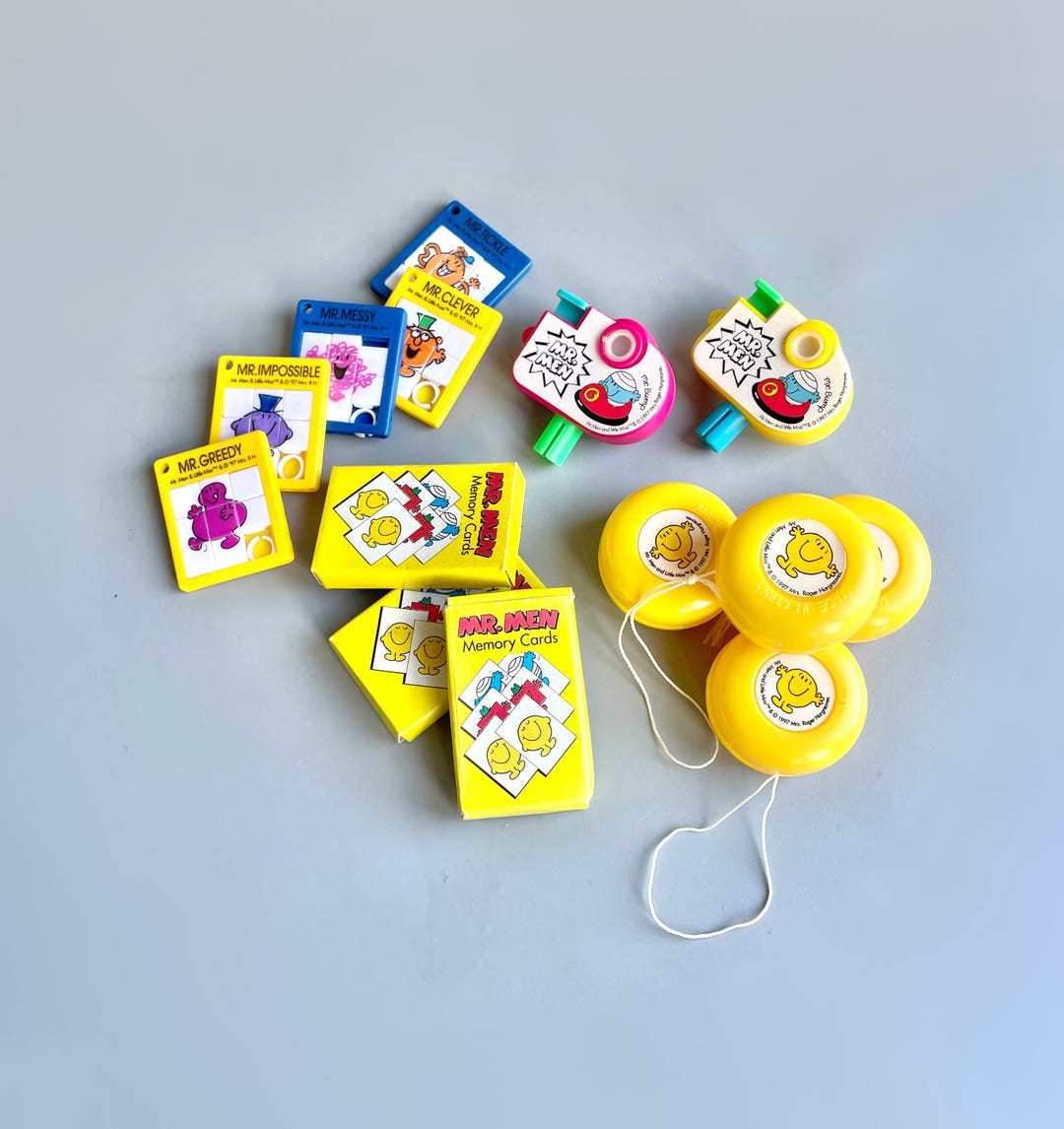 Mr Men Collectibles, CHOOSE YOUR OWN 90's Retro Mr Men Party Favours Yo ...