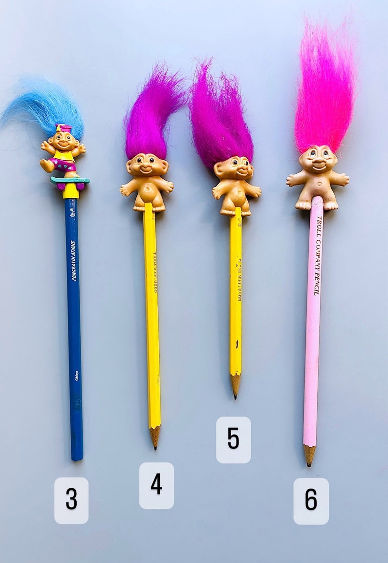 Russ Troll Pencil Toppers & Original Pencil / Pen | CHOOSE YOUR TROLL ...