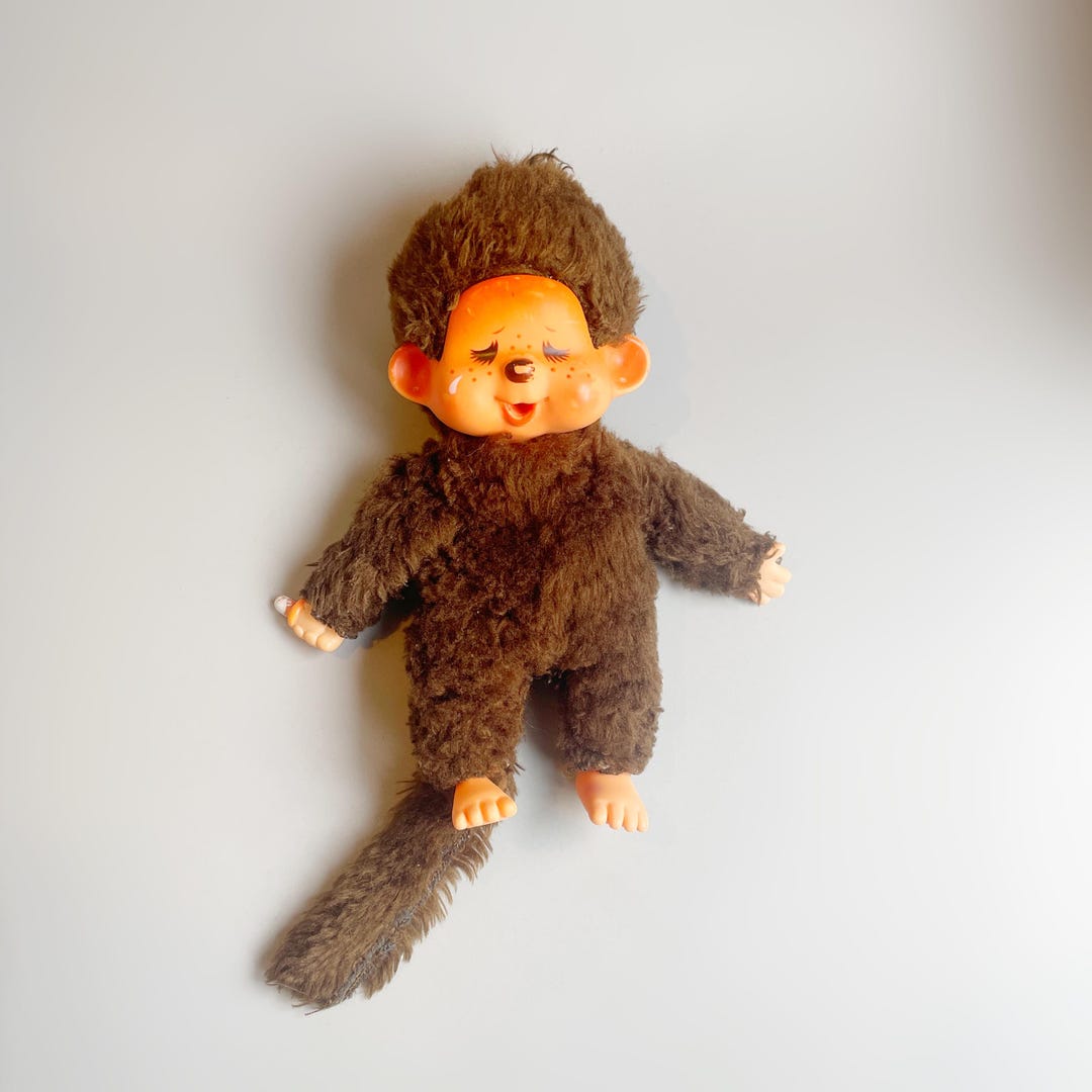 Vintage Crying Monchhichi Monkey Plush, 8" 70's Thumb Sucking Monkey ...