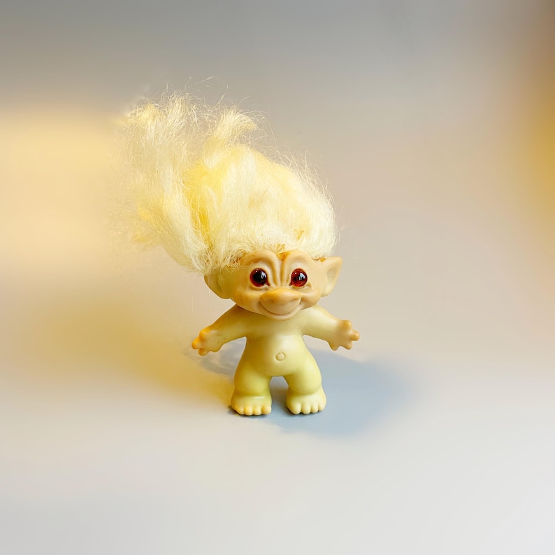 Vintage Dam Troll White Hair, Early DAM Troll Doll, 60's Troll Glass ...