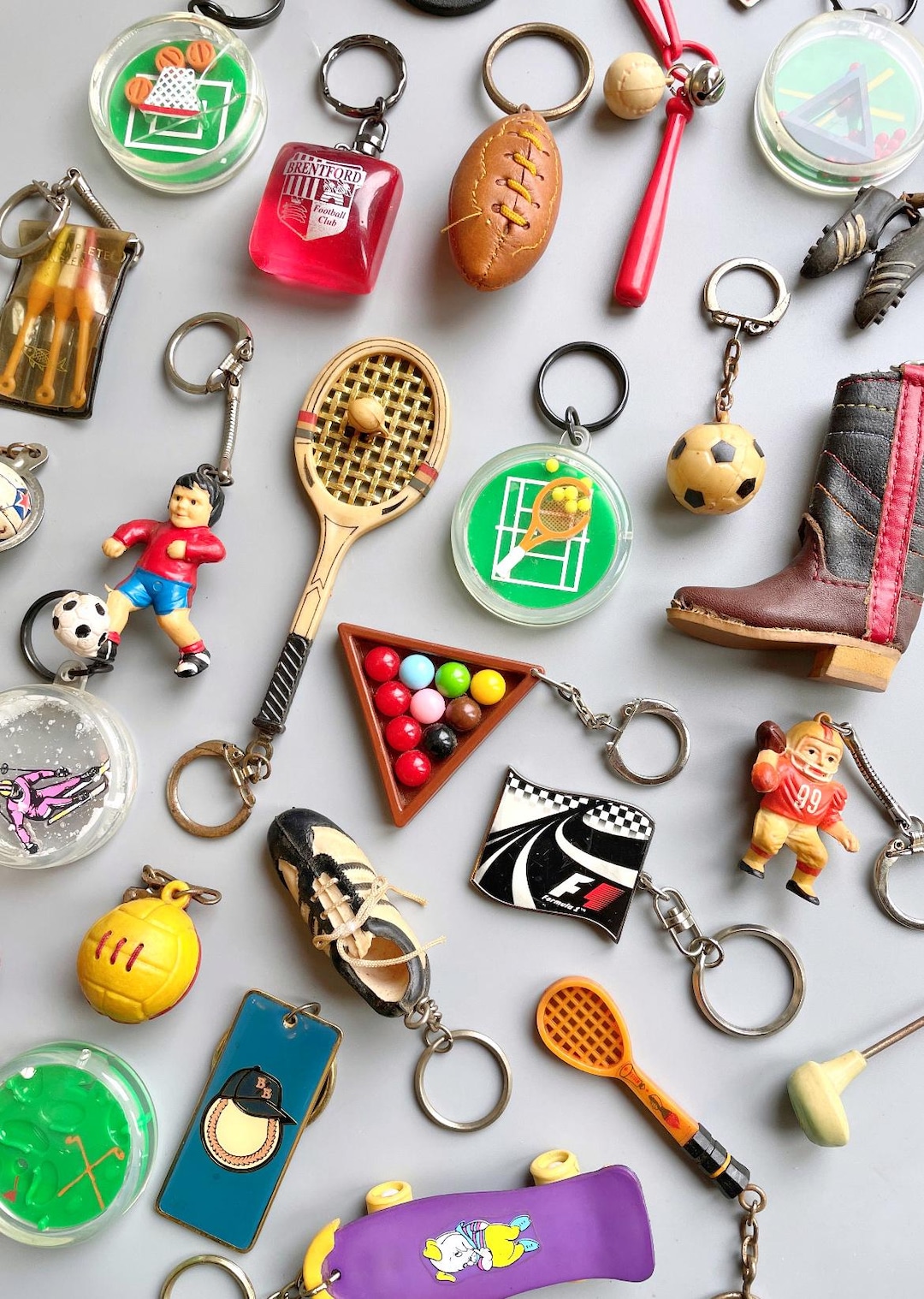 Vintage Sports Keychains,choose YOUR OWN, Nostalgic 80'S 90'S Keyrings ...