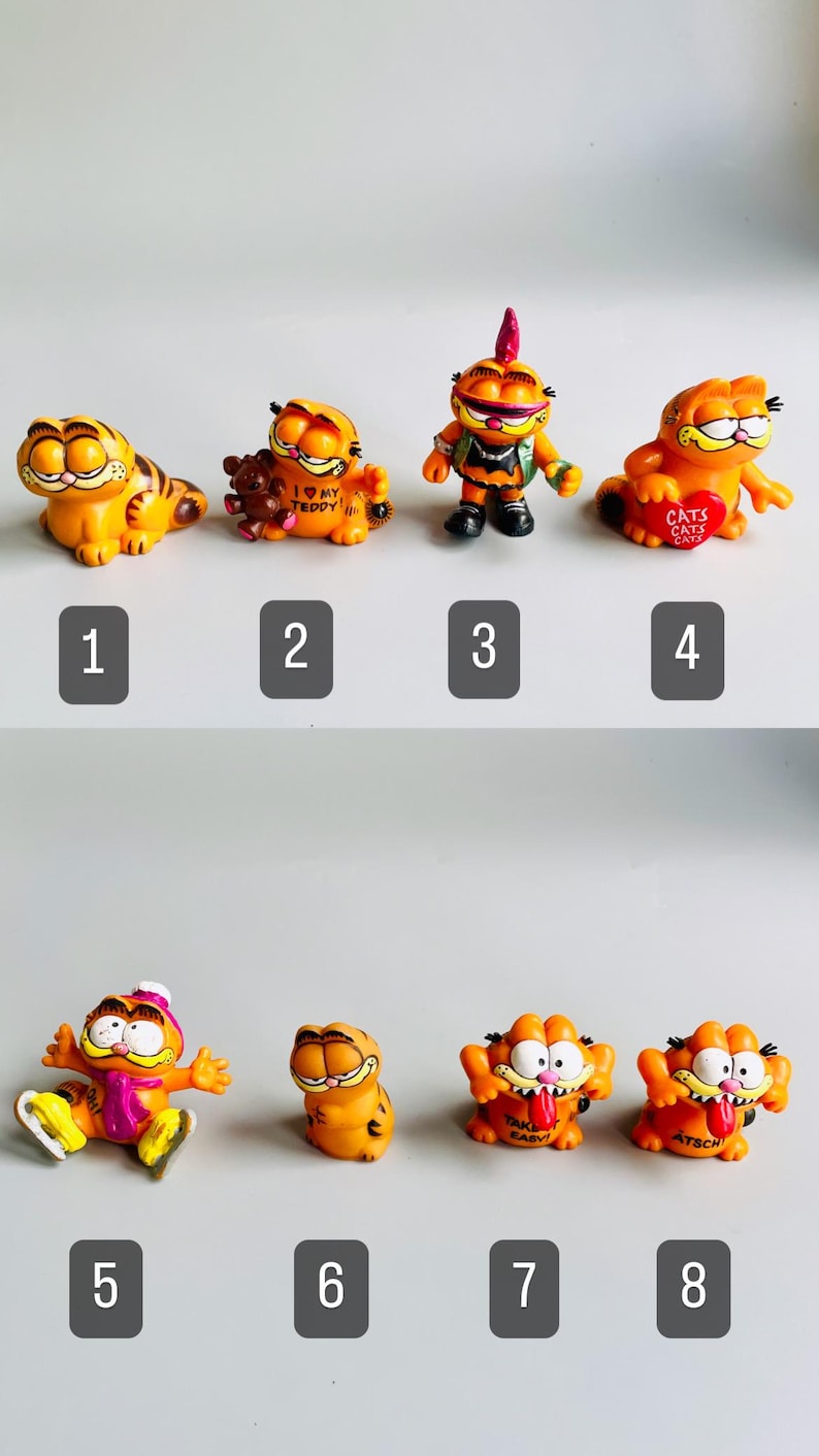 Vintage Garfield Figures, CHOOSE YOUR OWN, Garfield Bully Figures ...