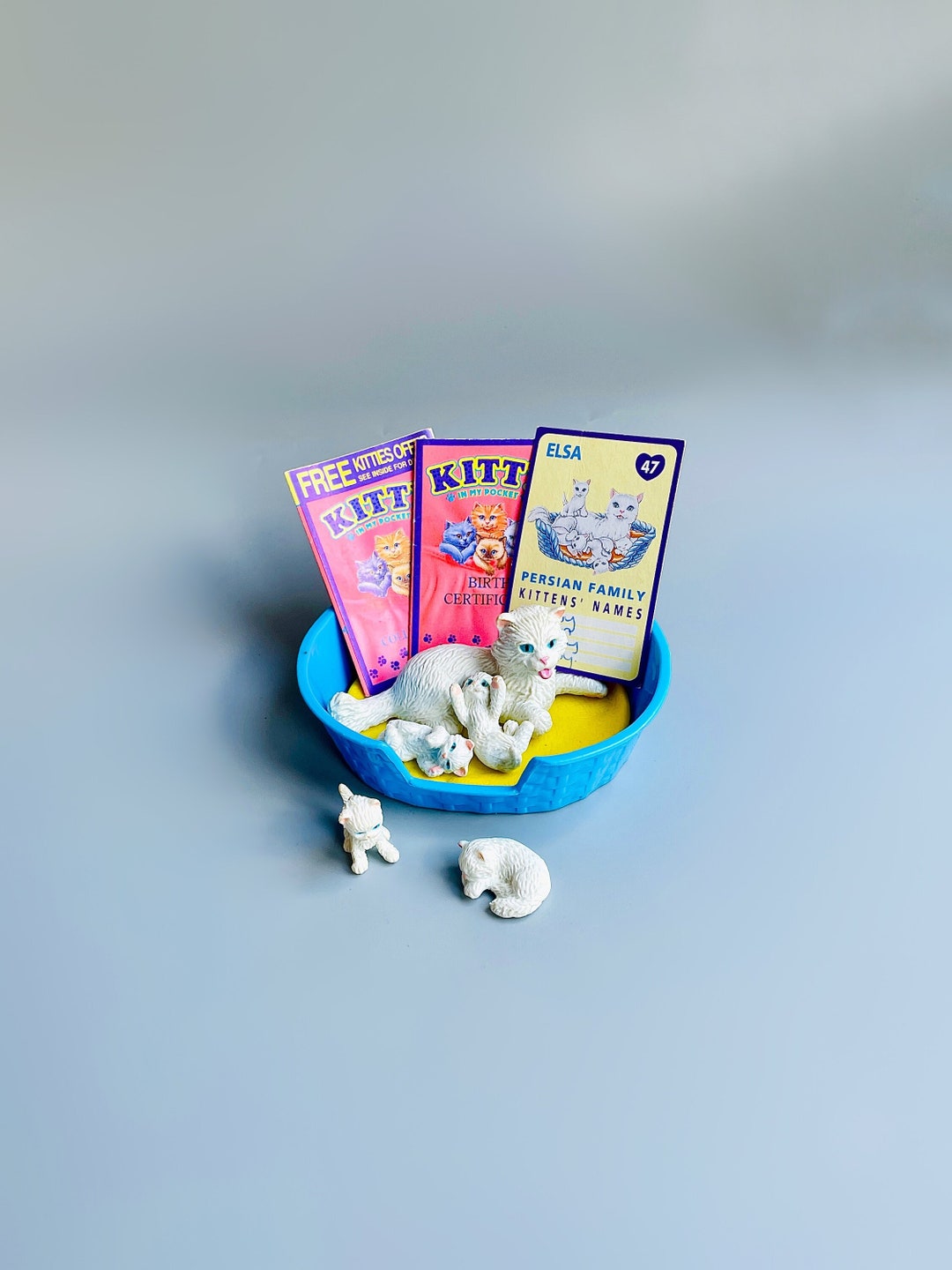 Kitty in My Pocket Persian Cat Family 47 Elsa & Kittens, 90's MEG ...