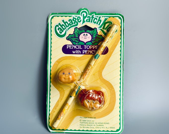 Cabbage Patch Kids Pencil Topper & Pencil Set, 80’s Packaged Stock ...