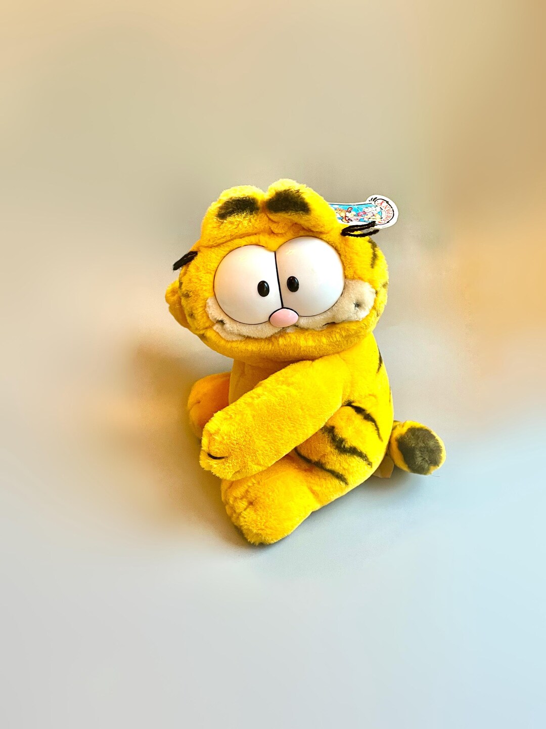 80's Garfield Plush, 10" Large Garfield Dakin Plush Retro Cuddly Garf ...