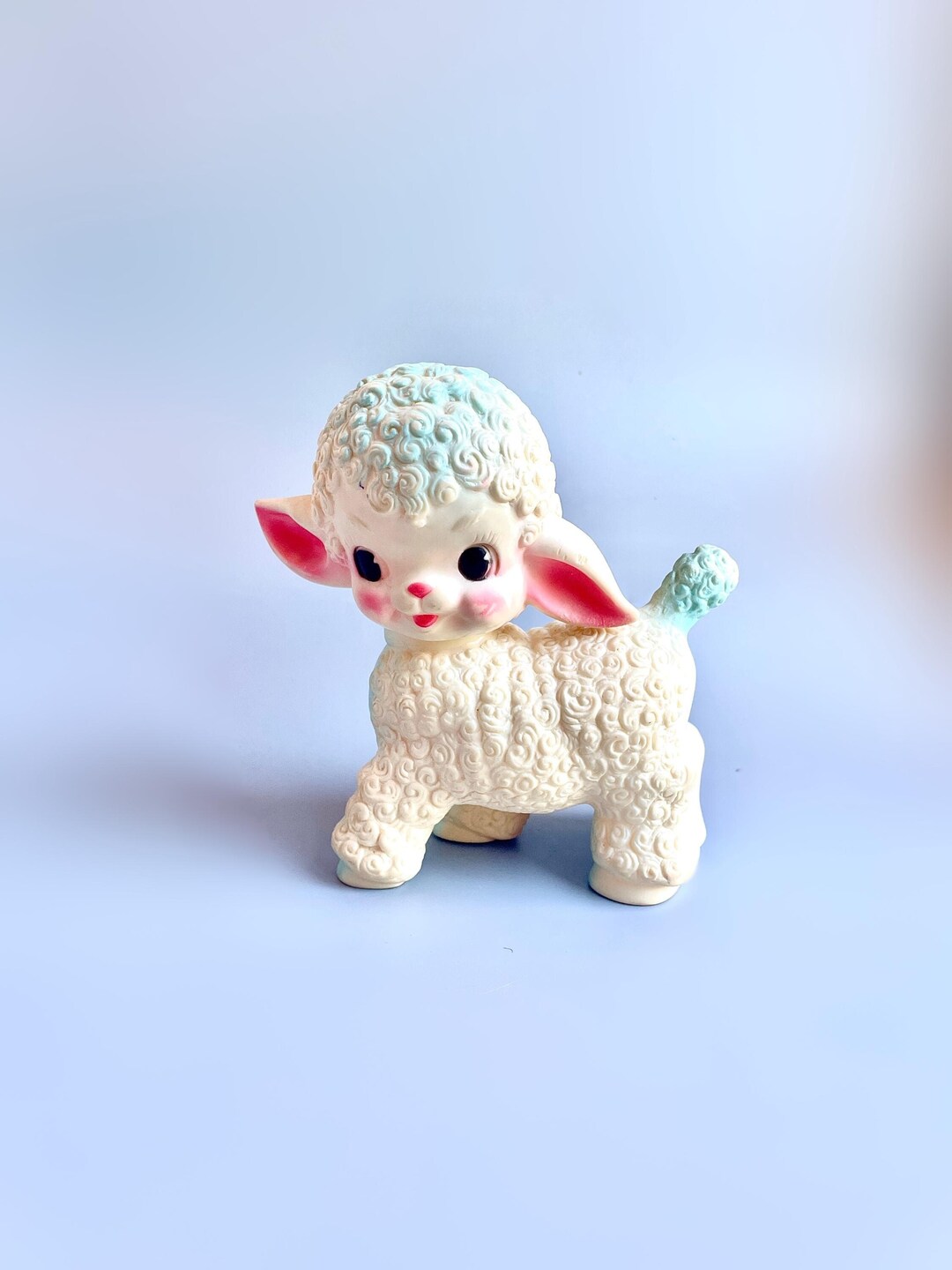 Blue Sun Rubber Lamb Squeak Toy 50's, Kitsch Lambkin Squeaker, 1960's ...