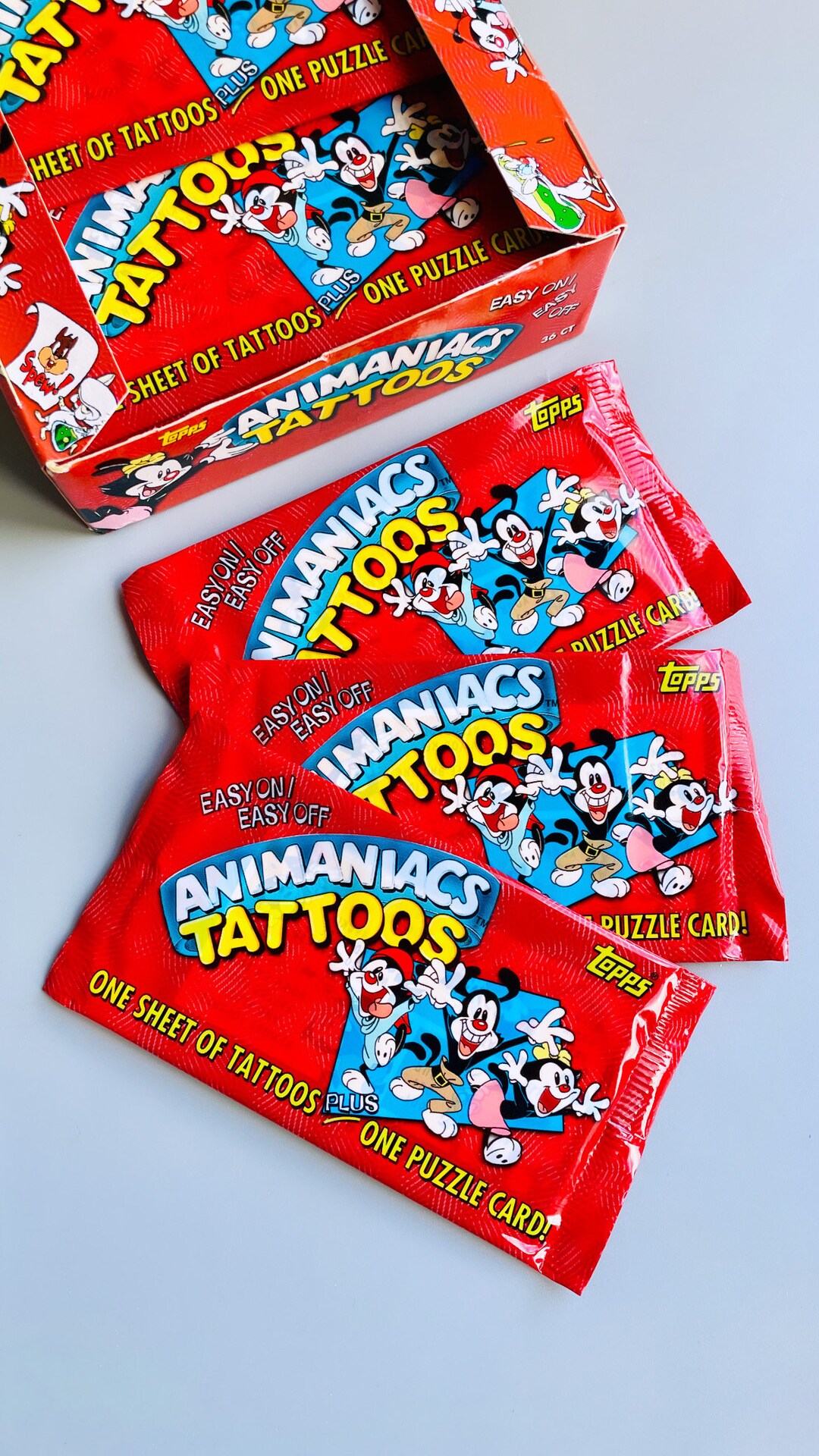 90's Animaniac Temporary Tattoos, Original Vintage Animaniac Pinky and ...