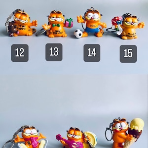 Vintage Garfield Keychains, CHOOSE YOUR OWN, Retro Garfield Key Rings ...