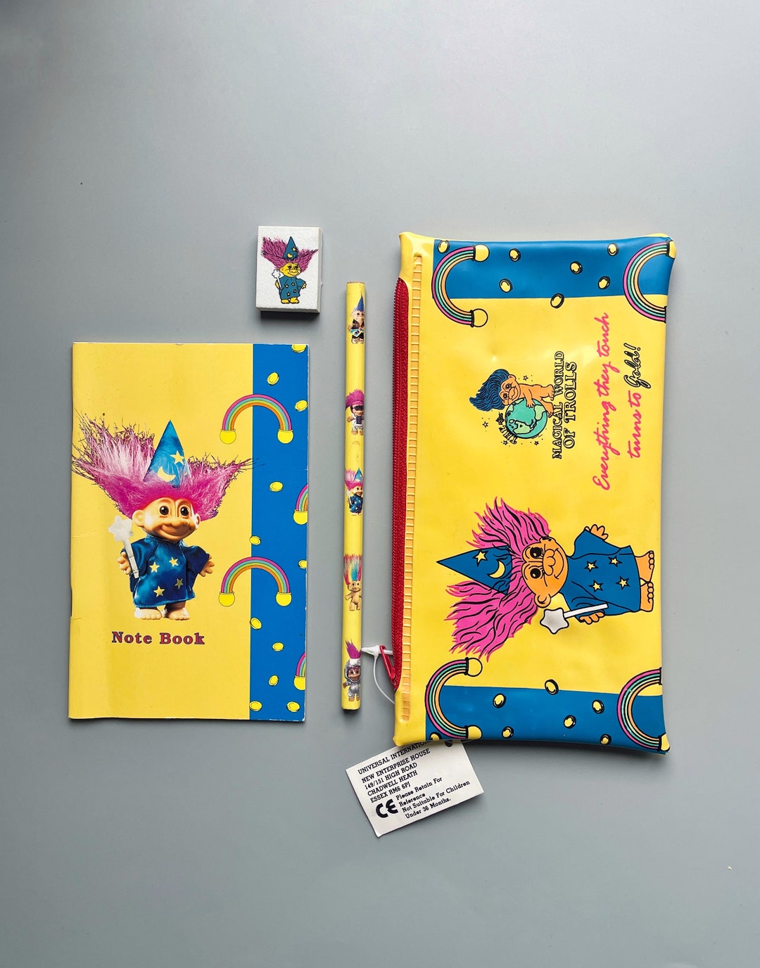 Russ Troll Stationary Set, 1992 Magical World of Trolls Collectible ...