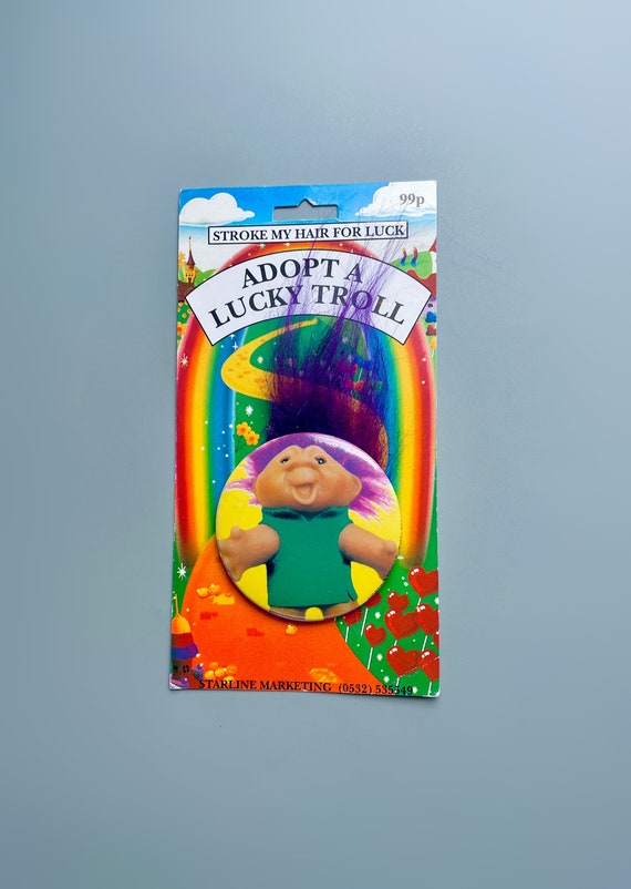 90'S Troll Badge With Hair, CHOOSE YOUR OWN, Adopt A … - Gem