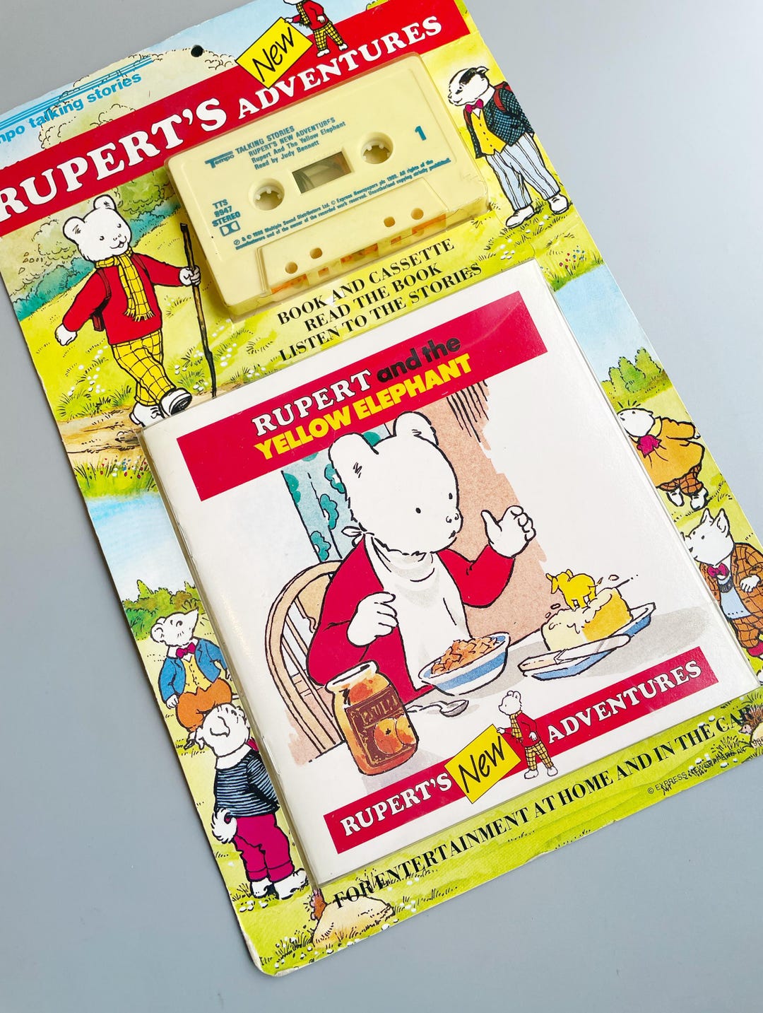 Rupert Bear Tape & Book Set, 90’s Rupert Bear Collectible, New Old ...