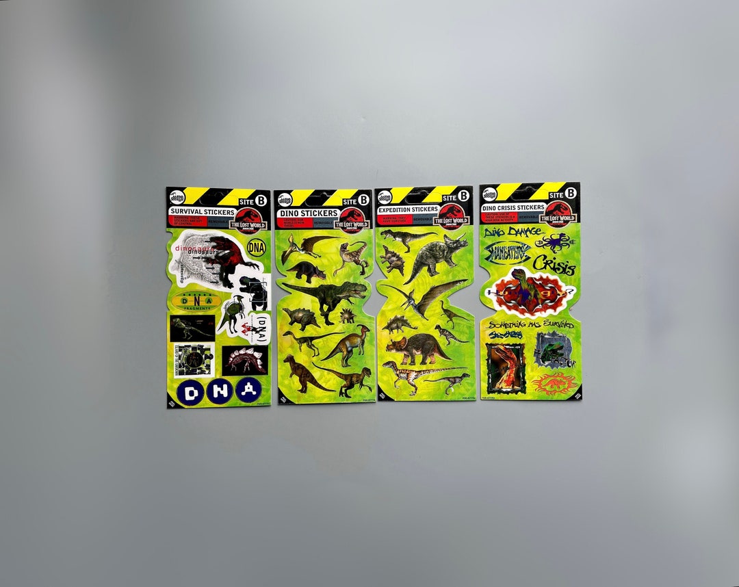 The Lost World Jurassic Park Stickers- CHOOSE YOUR OWN - 90's Sticker ...