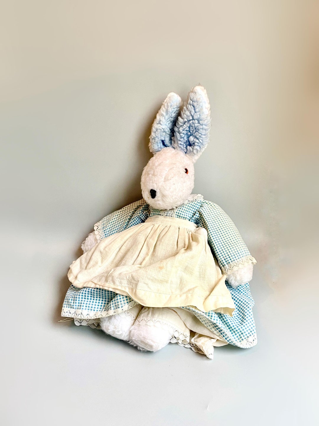 Vintage Rabbit Plush, Cute Vintage Wooley Rabbit Plush, Rabbit Doll 70 ...