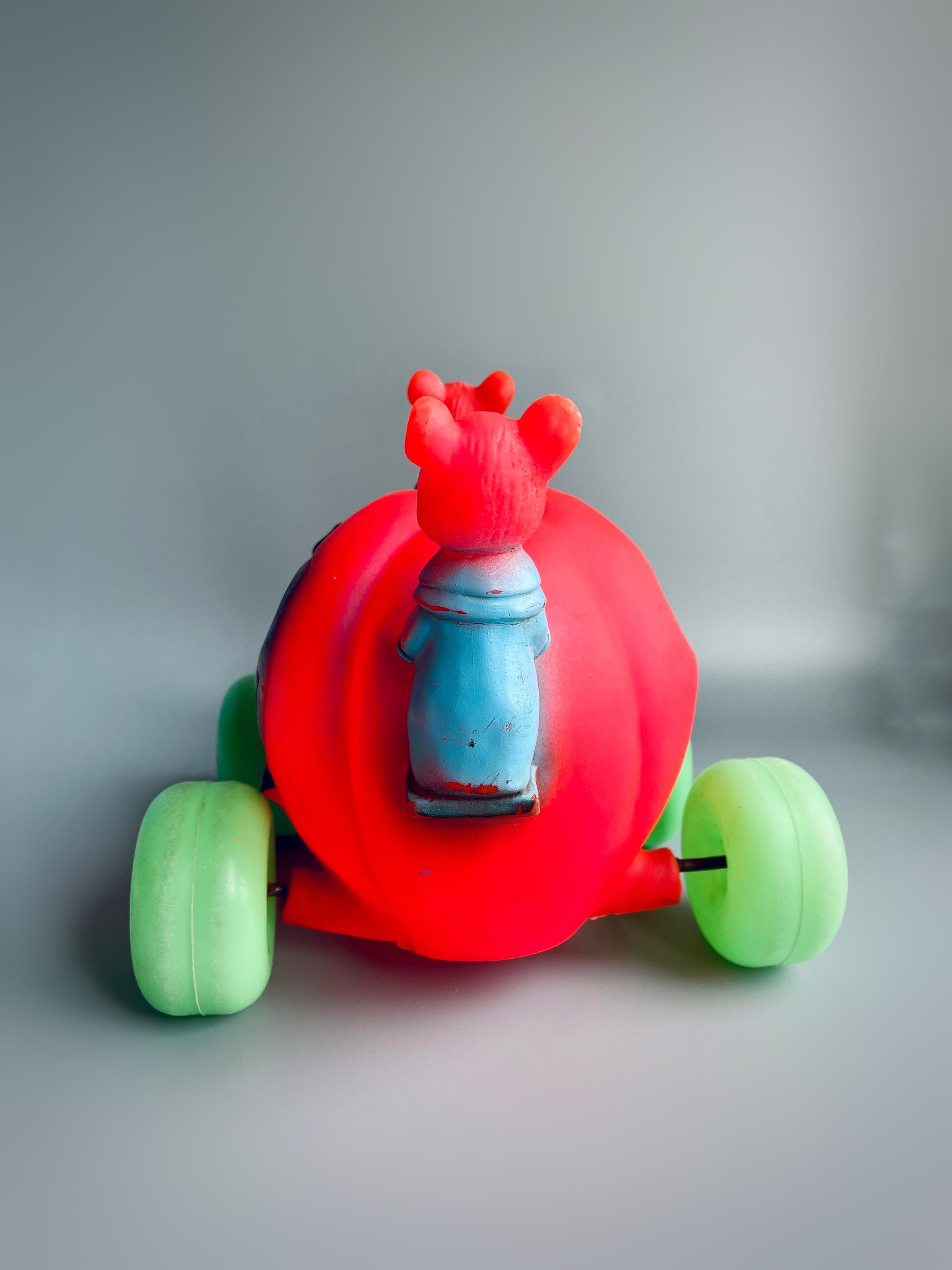 RARE Edward Mobley Pull Along Mouse Carriage, 60’s Kitsch Rubber Toy ...