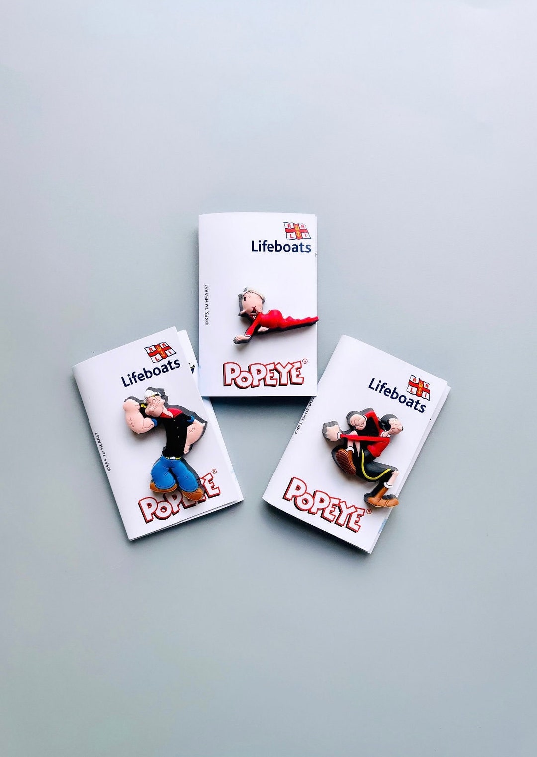 Popeye Lifeboats Charity Pins, CHOOSE YOUR OWN, Popeye Olive Oyl Swee ...