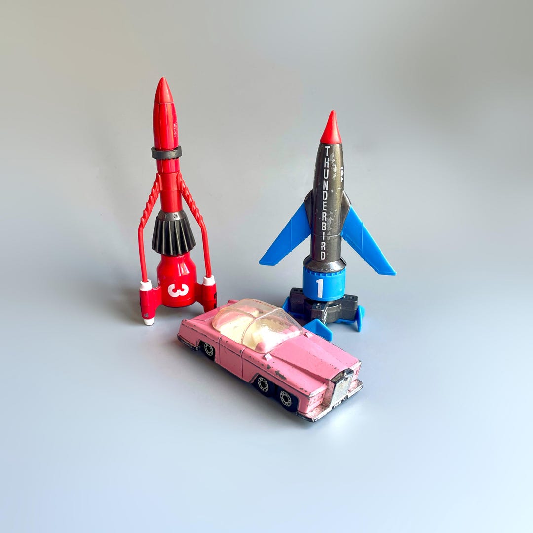 Thunderbirds Matchbox 1992 Figures SET, Thunderbird 1 Thunderbird 3 ...
