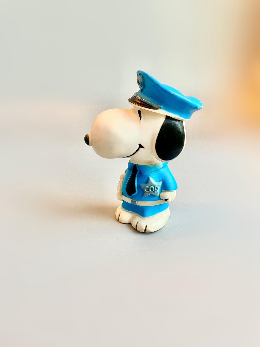 Vintage Snoopy Cop Squeak Toy, Rubber Squeaky Snoopy Policeman, Squeezy ...