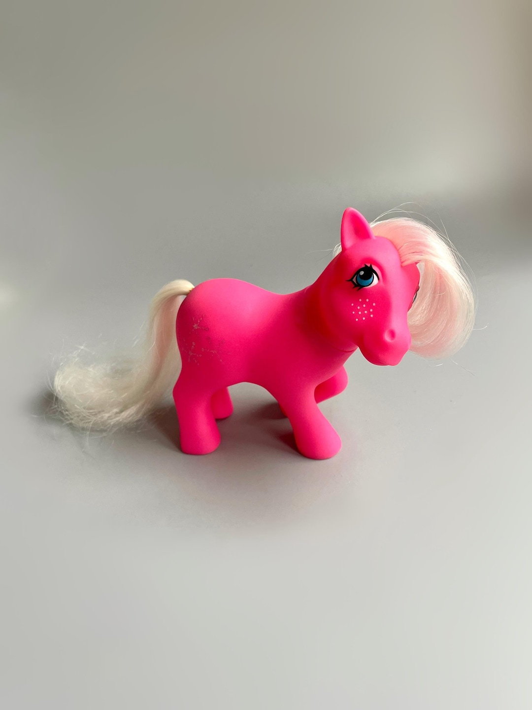 G1 My Little Pony Snowflake 80’s Original MLP Pink Neon Glitter Snow ...
