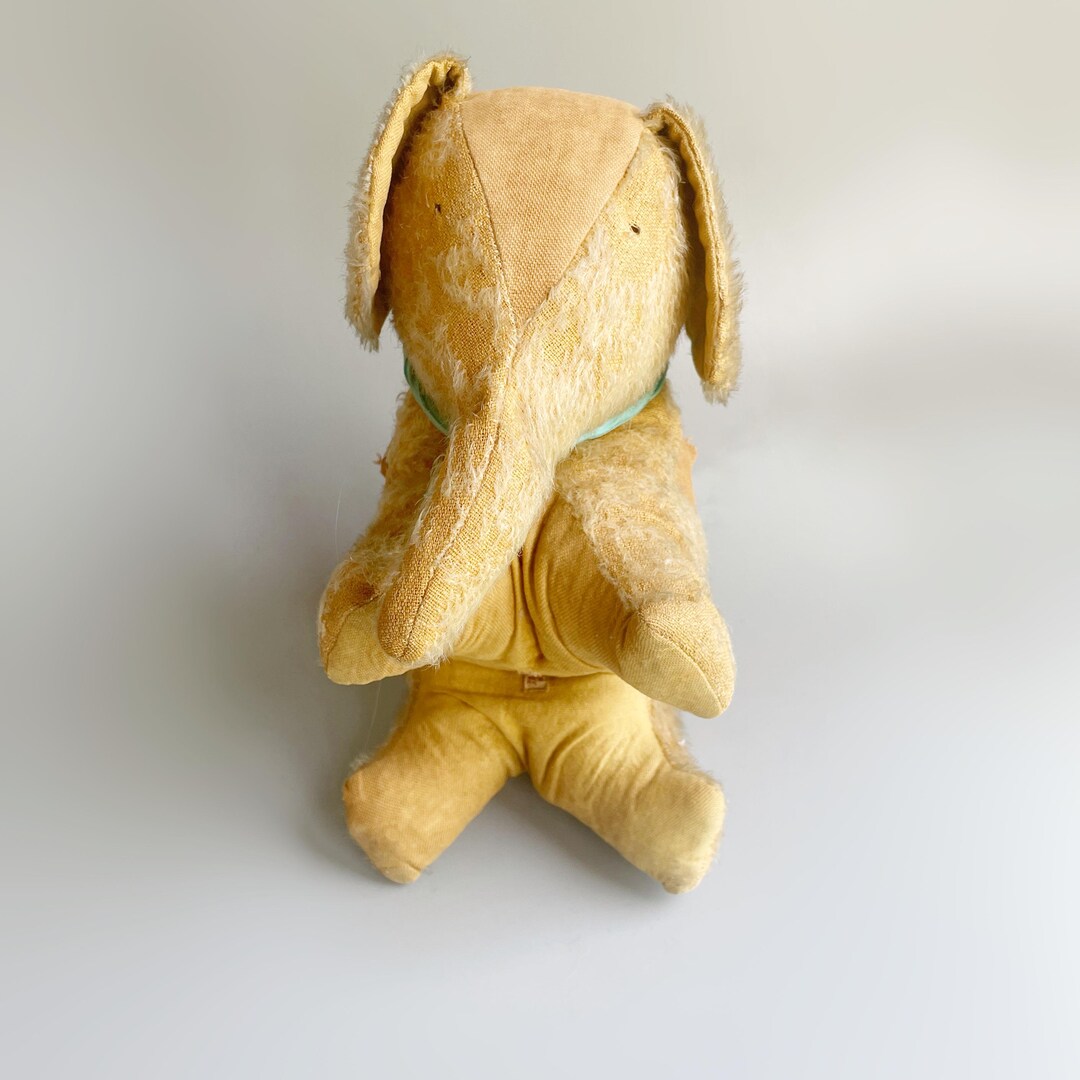 Chad Valley Mohair Elephant in Need of TLC! Vintage Antique Worn Straw ...