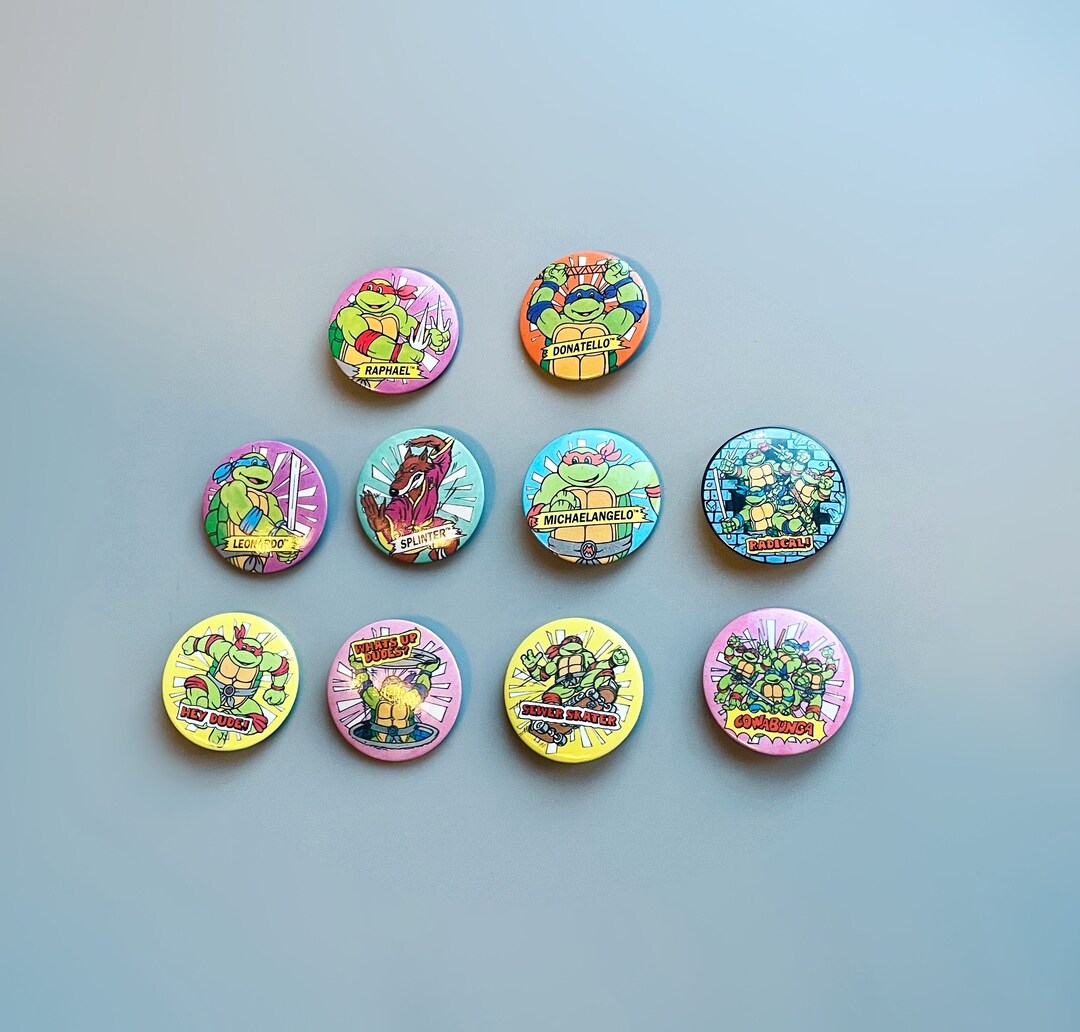 Vintage Teenage Mutant Ninja Turtles Button Badges, CHOOSE YOUR OWN, 90 ...