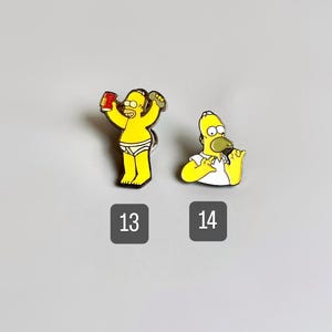 90's Homer Simpson Pin Badges, True Vintage 1997 Matt Groening Fox ...
