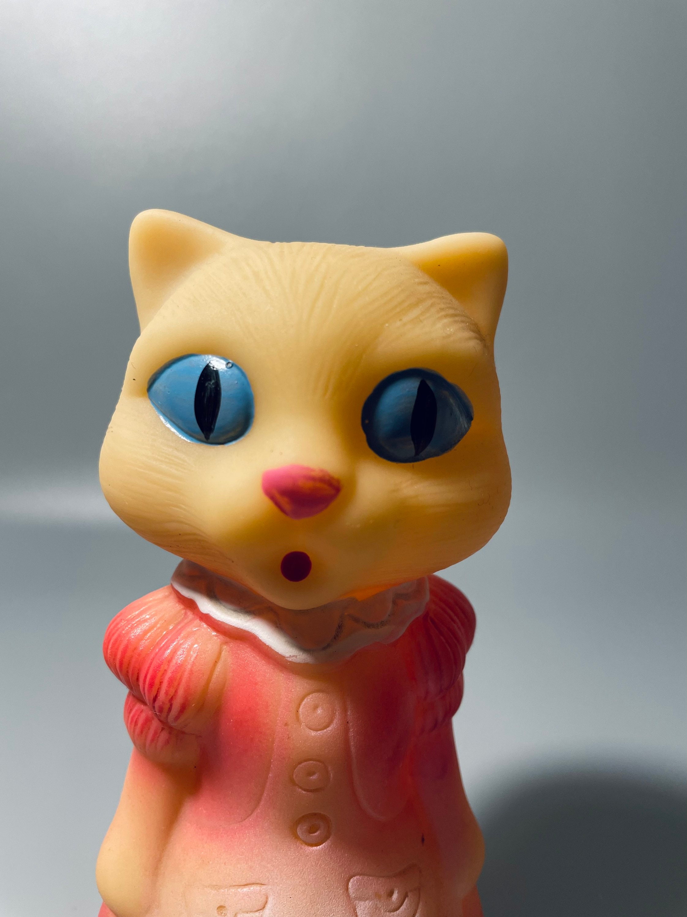 Vintage Cat Squeaker Cat in A Dress Soviet USSR Vinyl - Etsy UK